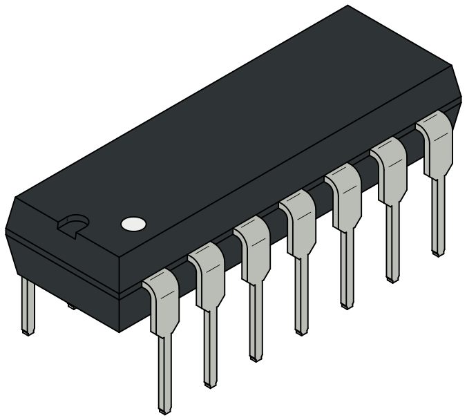 IC QUATRE COMMUTATEURS ANALOGIQUES - CD4066BE